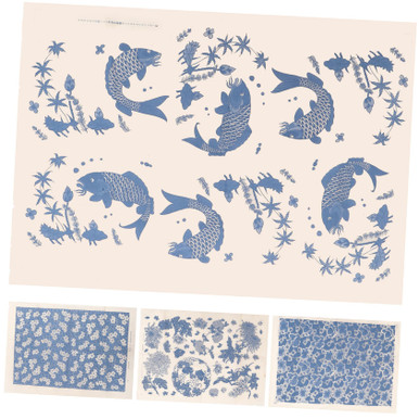 SEWOART 4 Sheets Burnt Pottery Stickers Underglaze Decals Pottery ...