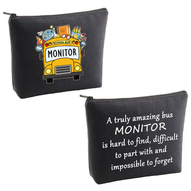 VAMSII School Bus Monitor Cosmetic Makeup Bag School Bus Driver ...