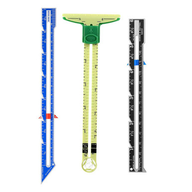 5-in-1 Sliding Gauge Measuring Sewing Tool with Free Seam Gauge Ruler ...