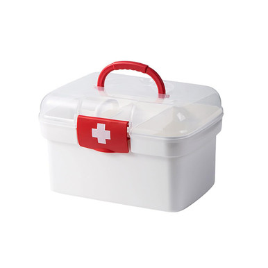First Aid Storage Box Container Bin with Handle Family Emergency ...