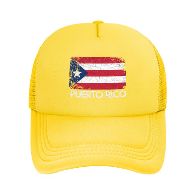 Puerto Rican Flag Vintage Puerto Rico Gift Baseball Cap Men Mesh ...