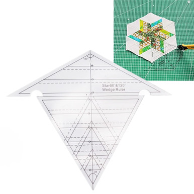 KENANLAN Sewing Wedge Ruler, 60 Degree and 120 Degree Acrylic ...