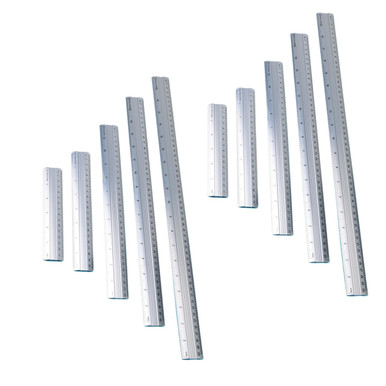 VILLCASE 10pcs Aluminum Ruler Ruler Craft Rulers Metal Ruler School ...