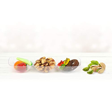 Mini 3 Sectional Plastic Candy Dish | Heavyweight Clear Plastic ...