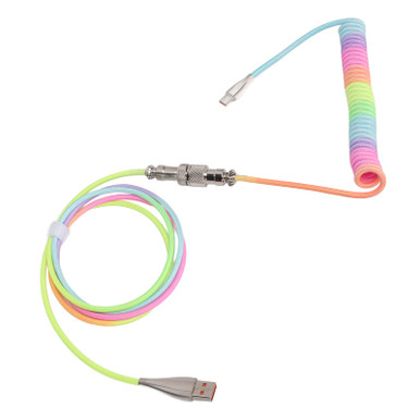 ciciglow Gaming Keyboard Cable, Custom Spiral Keyboard Cable Type C RGB ...
