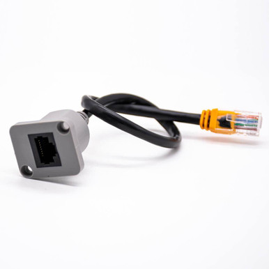Elecbee Network Cable Length RJ45 30CM Ethernet Cat5 Panel Mount Female ...
