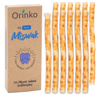 orinko Pack of 12 Miswak Sticks for Teeth - 100% Natural Miswak ...