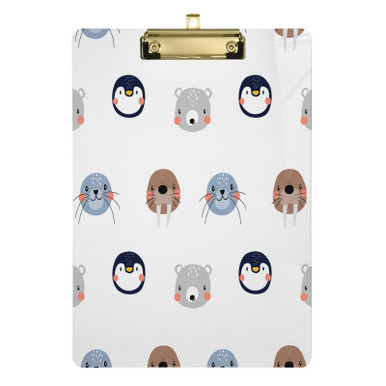 BOESI Cute Arctic Animals Clipboard Acrylic Clipboard for Standard A4 ...