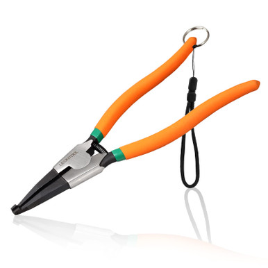 LEONTOOL 8-Inch Lock Ring Pliers Flat Snap Ring Pliers with Ring and ...