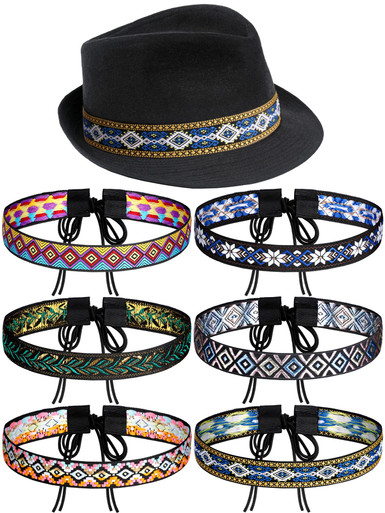 Yuxung 6 Pieces Western Style Hat Band Cowgirl Cowboy Hat Band ...