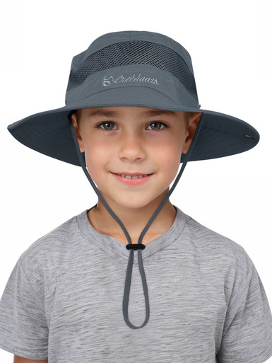 Kids Sun Hat Outdoor UPF 50+ Boys Sun Hats Wide Brim Kids Bucket Summer ...