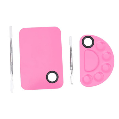 SEWACC 2 Sets Paint Pallet Paint Holder Tray Stainless Steel Tray Art ...