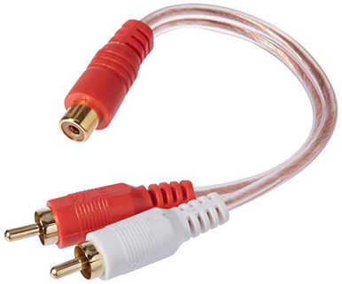 PYLE PLRC2M Dual Male to Single Female RCA Y Connector ...