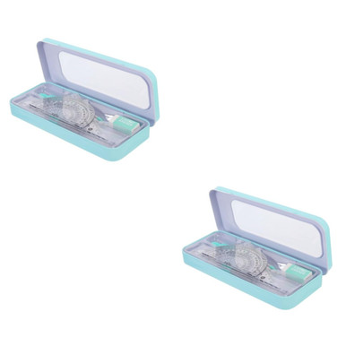LALAFINA 2 Sets Compass Set 6 Inch Ruler Math Geometry Kit School ...