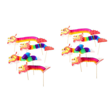 NOLITOY 8 Sets Hand Drawn Flowers Chinese Dragon Craft Kit Paper Dragon ...