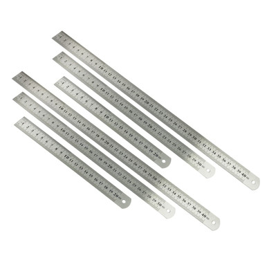 DOITOOL 6pcs Suit Machinist Ruler Rulers for Kids Metal Rulers for ...