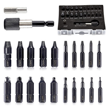 22Pcs Damaged Screw Extractor Kit Disassemble Screws Bolt Slip Teeth ...
