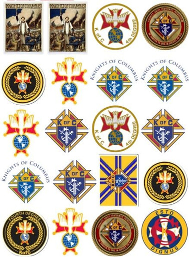 20 Pcs Value Pack Knights Decal of Columbus Sticker Waterproof Vinyl ...