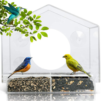 Window Bird Feeder, Clear Window Bird Feeder Houses with Strong Suction ...