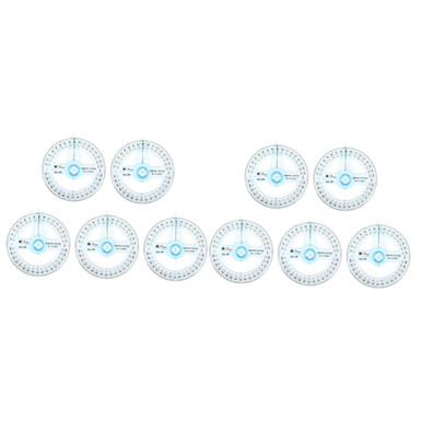 Tofficu 10 Pcs Protractor Ruler Drafting Tool Circle Ruler Angle ...