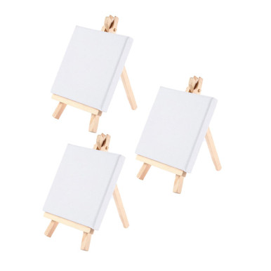 LALAFINA 3pcs Mini Frame Tabletop Canvas Easel Tabletop Easel with ...
