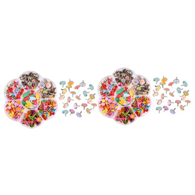 EXCEART Brad Paper Fastener 2 Boxes Color Croissant Nail Brad Paper ...