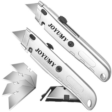 JOYUMY 2 Pack Utility Knife Box Cutters, Heavy Duty Box Cutter ...
