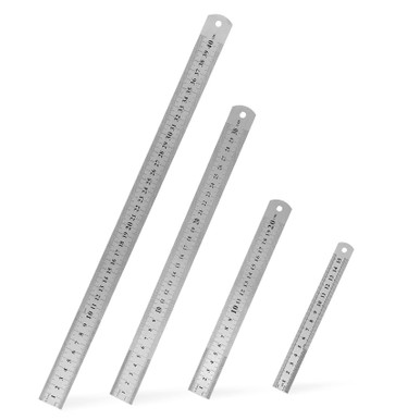 Gadpiparty 4 Pcs Tool Student Metal Ruler for Office Student Ruler ...