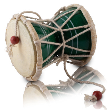 Handmade Wooden & Leather Classical Indian Folk Dumroo Damroo Damaru ...