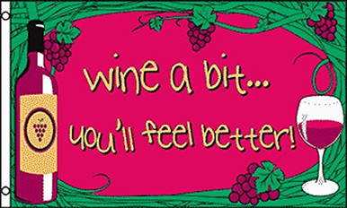 AZ FLAG Wine A Bit Flag 3' x 5' - Drink Wine Flags 90 x 150 cm - Banner ...