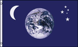 AZ FLAG Earth Moon and Stars Flag 3' x 5' - Earth Planet Flags 90 x 150 ...