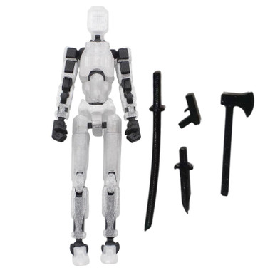 Hatleues Robot Action Figure Robot Toy Multi-Jointed Movable Robot 3D ...