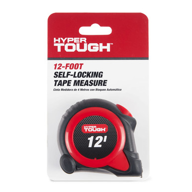Hyper Tough 12-Foot SELF-Locking Tape Measure | Automatic Blade with ...