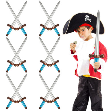 LLMSIX 12PCS Inflatable Sword 24inch Inflatable Pirate Sword Pretend ...