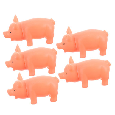 Toyvian 5pcs Toys Mini Squeeze Pig Scream Pig Toy Sound Squeeze Pig ...