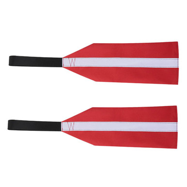 Anneome 2pcs Kayak Tow Flag Red Travel Warning Flag Fishing Safety ...