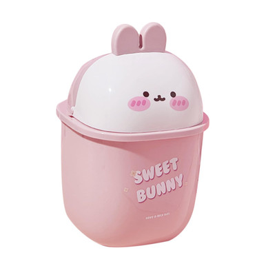KOMBIUDA Rabbit Trash Can Car Garbage Can Bins Car Trash Can with Lid ...
