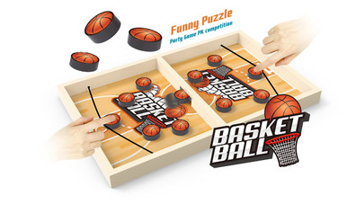 Fast Sling Puck Game,Wooden Sling Basketball Shot Board Game Large ...
