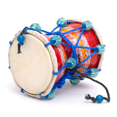 Handmade Wooden & Leather Classical Indian Folk Dumroo Damroo Damaru ...