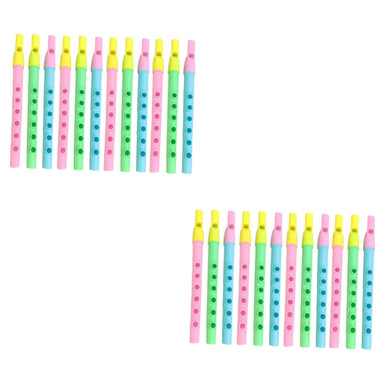 24 pcs kids flute toy for kids mini toy kids playset plastic flutes ...