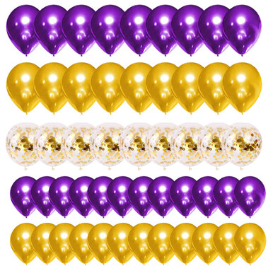 Purple Gold Balloons Arch Garland Kit -122PCS Pearl Purple, Gold ...