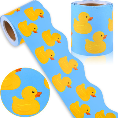 3 Rolls of Duck Bulletin Board Borders, Scalloped Classroom Borders ...