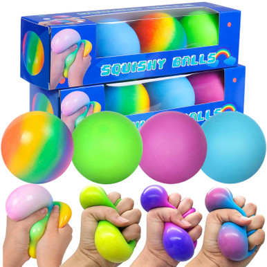 Color Changing Stress Balls for Kids - 4 Pack Squishy Stress Balls ...