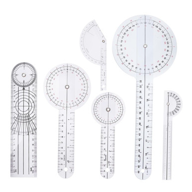 DOITOOL 6pcs Ruler Finger Goniometer Plastic Clear Finger Goniometer ...