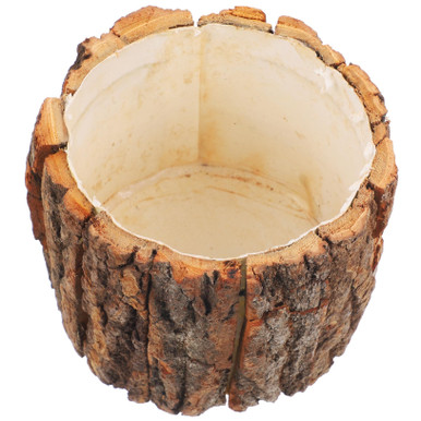 BESPORTBLE Bark Fountain Planter Wood Vase for Centerpieces Rustic Bark ...