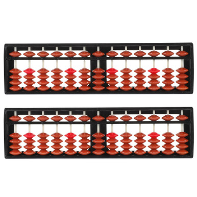 Toddmomy Abacus Soroban 13 Digits Rods 2pcs Japanese Chinese Calculator ...