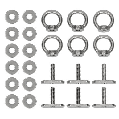 BUZHI T Bolt Eye Nut Kayak Rail Track Mount Tie Down Eyelet Track Rail ...