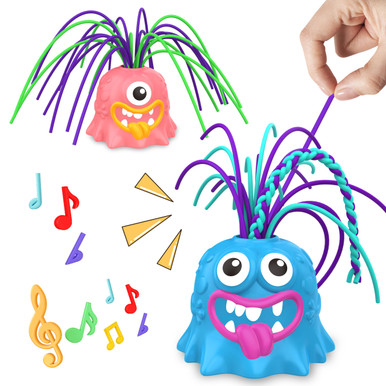 2PCS Fun Hair Pulling Fidget Screaming Monster Toys, Anti Anxiety Toys ...