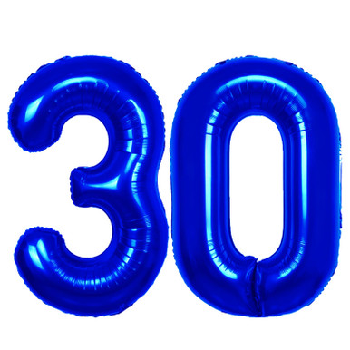 40 inch Navy Blue Number 30 Balloon, Giant Large 30 Foil Balloon for ...
