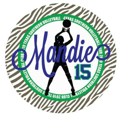 Volleyball Setter Circle Sign, Personalized with Your Name and Your ...